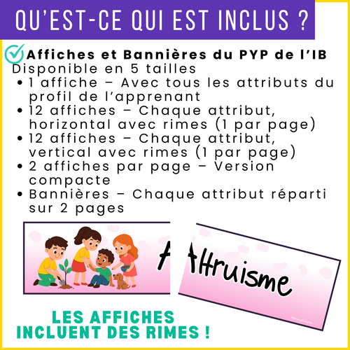 Profil de l’apprenant de l’IB – Affiches et Banderoles – French IB PYP ...