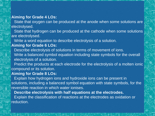 AQA GCSE Chemistry C6.2 – Changes at the Electrodes | Editable Lesson ...