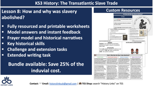 L8: How and Why Was Slavery Abolished? | Teaching Resources