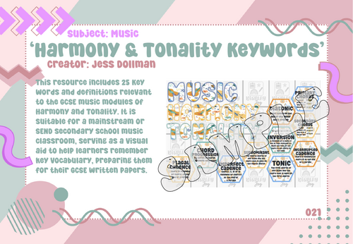 GCSE Music Hamony & Tonality | Teaching Resources