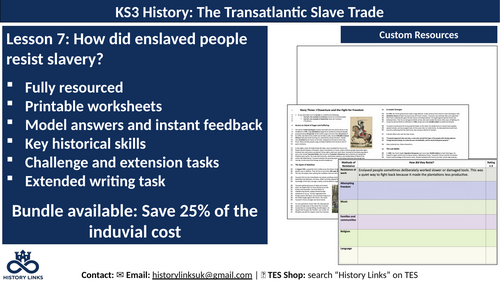 L7: How Did Enslaved People Resist Slavery? | Teaching Resources
