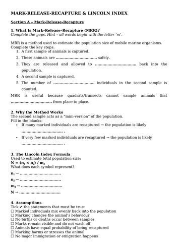Classification & Biodiversity, IAL Marine Science, Cambridge CIE 9693 ...