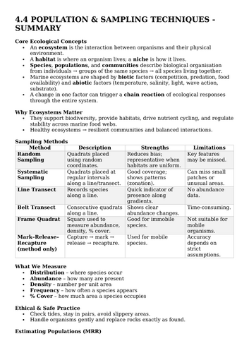 Classification & Biodiversity, IAL Marine Science, Cambridge CIE 9693 ...