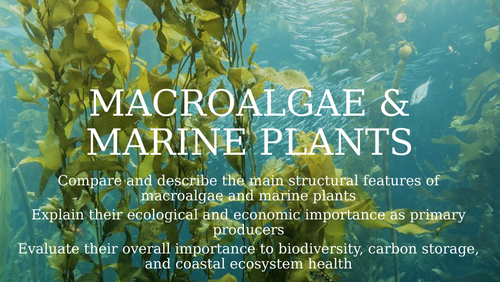 Classification & Biodiversity, IAL Marine Science, Cambridge CIE 9693 ...