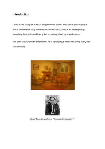 Lamb to the Slaughter: A Classroom Companion | Teaching Resources