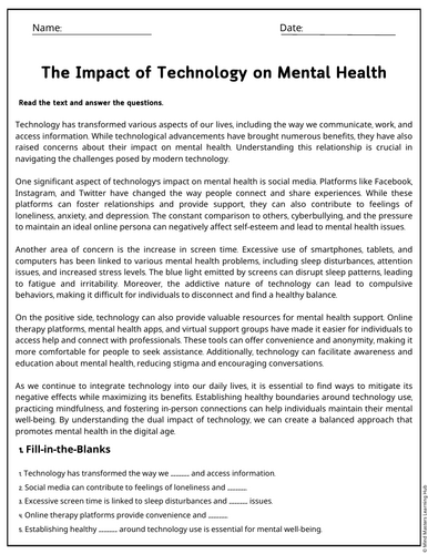 The Impact of Technology on Mental Health Reading Comprehension ...