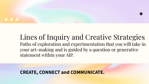 IB DP Visual Art Lines of Inquiry and Creative Strategies | Teaching ...