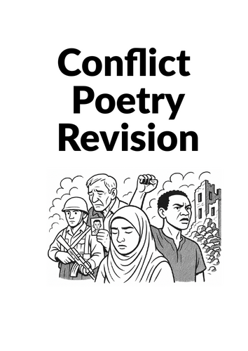 Edexcel Conflict Poetry revision booklet | Teaching Resources