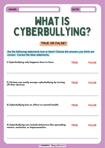 Cyberbullying Nonfiction Reading Comprehension Activities | Digital ...