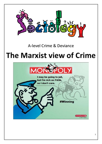 Sociology - Crime and Deviance - Marxism | Teaching Resources
