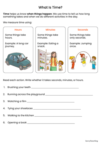 Year 1 Maths Workbook: Time | Measurement Worksheets & Activities ...