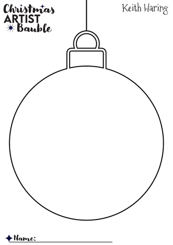 Keith Haring Christmas XMAS 'BAUBLE' Art Pack – Printable Worksheets ...