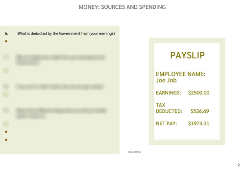 Personal Finance: Sources and Spending Worksheet (US) | Teaching Resources