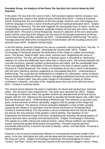 World Lit IGCSE Poetry Exemplar Essays | Teaching Resources