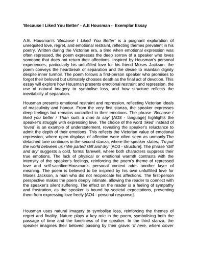 CIE World Lit Poetry Exemplar Section A Essays | Teaching Resources