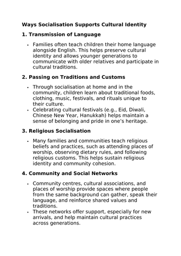 Social Processes: 1.11 AQA GCSE Sociology | Teaching Resources