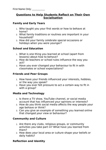 Social Processes: 1.11 AQA GCSE Sociology | Teaching Resources