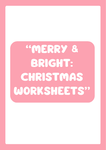 Merry & Bright: Christmas Reading Comprehension & Activity Worksheet ...