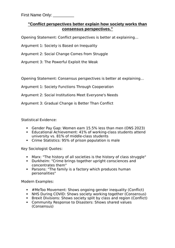 Sociological debates - 1.13 AQA GCSE Sociology - Unit 1 | Teaching ...