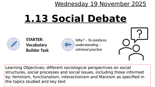 Sociological debates - 1.13 AQA GCSE Sociology - Unit 1 | Teaching ...