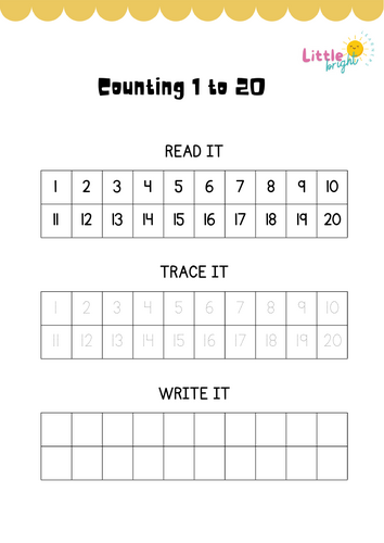 Early Years Counting Worksheets Pack | Teaching Resources