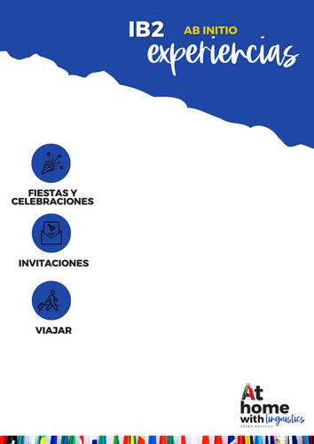 Spanish Vocabulary List Experiences IB2 - Ab Initio | Teaching Resources
