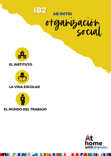 Spanish Vocabulary List Social Organisation IB2 - Ab Initio | Teaching ...