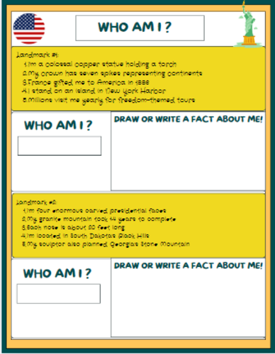 Landmark Detectives: U.S. Geography Guessing Game | American Landmarks ...