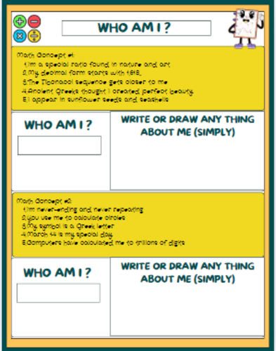 Math Mystery: "Who Am I?" Concept Guessing Game | Interactive Math ...