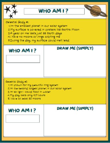 Space Mystery: "Who Am I?" Astronomy Guessing Game | Planets, Moons ...