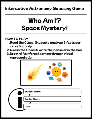 Space Mystery: "Who Am I?" Astronomy Guessing Game | Planets, Moons ...