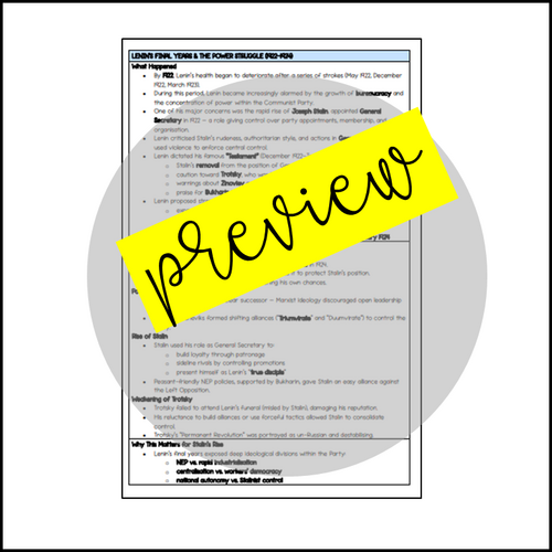 A-Level Russia Revision Guide: Russia to Death of Stalin (1855–1953 ...