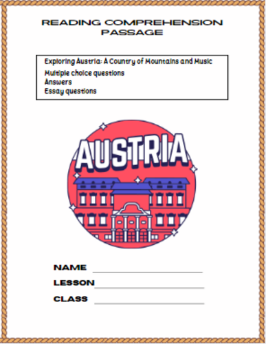 Austria Geography & Culture Lesson Pack: Reading Comprehension ...