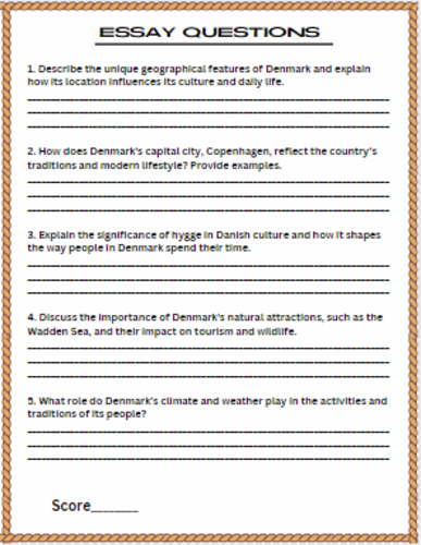 Denmark Reading Comprehension Pack: Vikings, Hygge & Geography Lessons ...