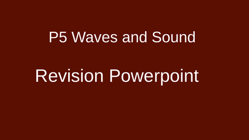 Springboard KS3 Y7-8 P5 Waves and Sound Bundle | Teaching Resources
