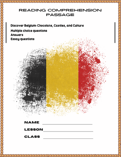 Belgium Reading Comprehension Pack: Culture, Landmarks & Cuisine ...