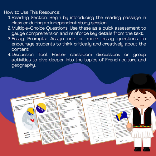 Bosnia and Herzegovina Reading Comprehension Pack: Culture, Geography ...