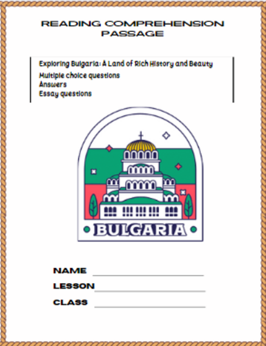 Bulgaria Reading Comprehension Pack: Geography, Culture & Landmarks ...