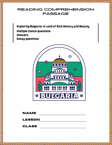 Bulgaria Reading Comprehension Pack: Geography, Culture & Landmarks ...