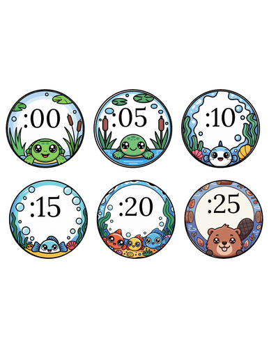 Freshwater Animals Clock Cover | Pond & River-Themed Printable ...