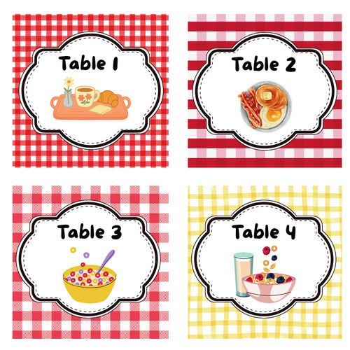 Breakfast Table Labels | Food-Themed Printable Classroom Decor for ...