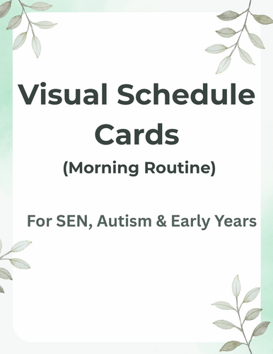 Morning Routine Visual Schedule Cards ( SEN & Autism ) | Teaching Resources