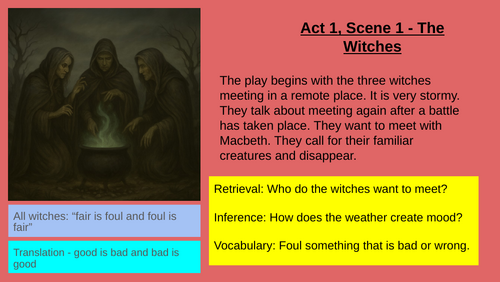 SEN Macbeth Act 1 (Scenes 1–6) Free Sample | Teaching Resources