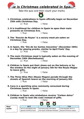 La Navidad _ Christmas traditions in Spain | Teaching Resources