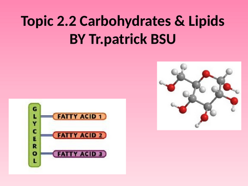 Carbohydrates & Lipids [Biology 9700] | Teaching Resources
