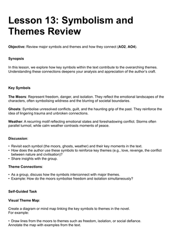 A-Level Literature – Wuthering Heights: Symbolism and Themes Review ...