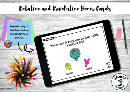 Rotation and Revolution Boom Cards™ - Distance Learning | Teaching ...