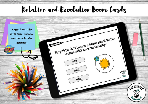 Rotation and Revolution Boom Cards™ - Distance Learning | Teaching ...