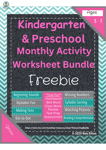 Kindergarten & Preschool Activity FREEBI | Teaching Resources