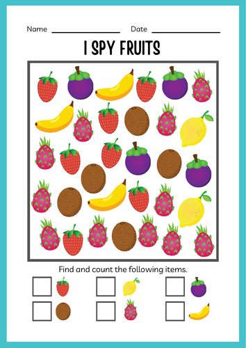 I Spy Counting Worksheets: 9 Pages to Boost Focus, Observation ...
